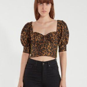 For Love And Lemons | Tops | For Love Lemons Jett Puff Sleeve Bustier ...